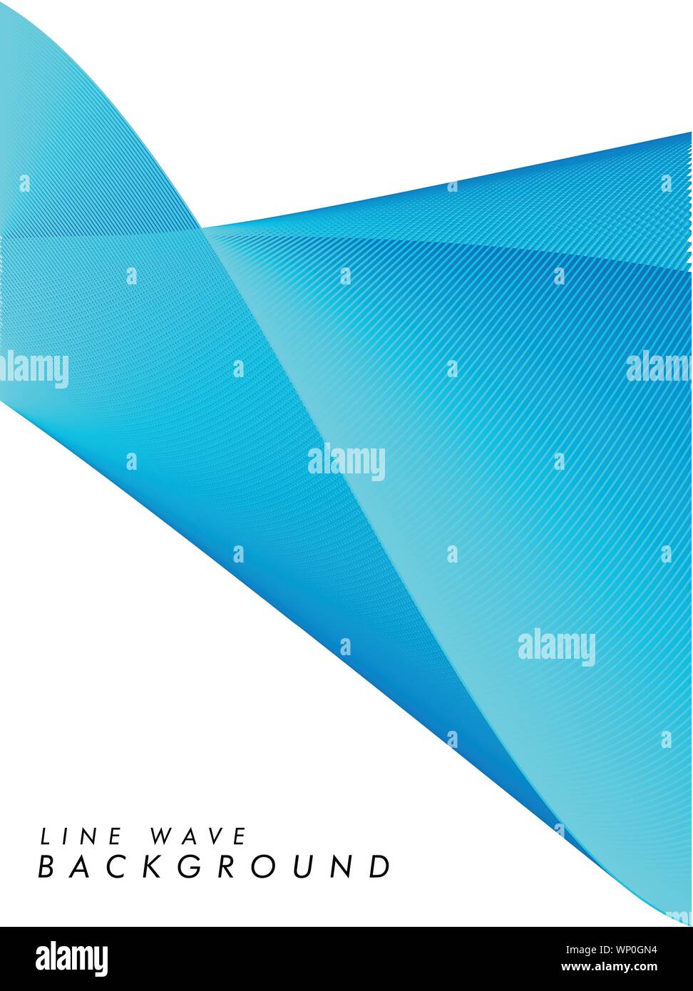 vector modern abstract blue line wave background in eps 10 Stock Vector ...