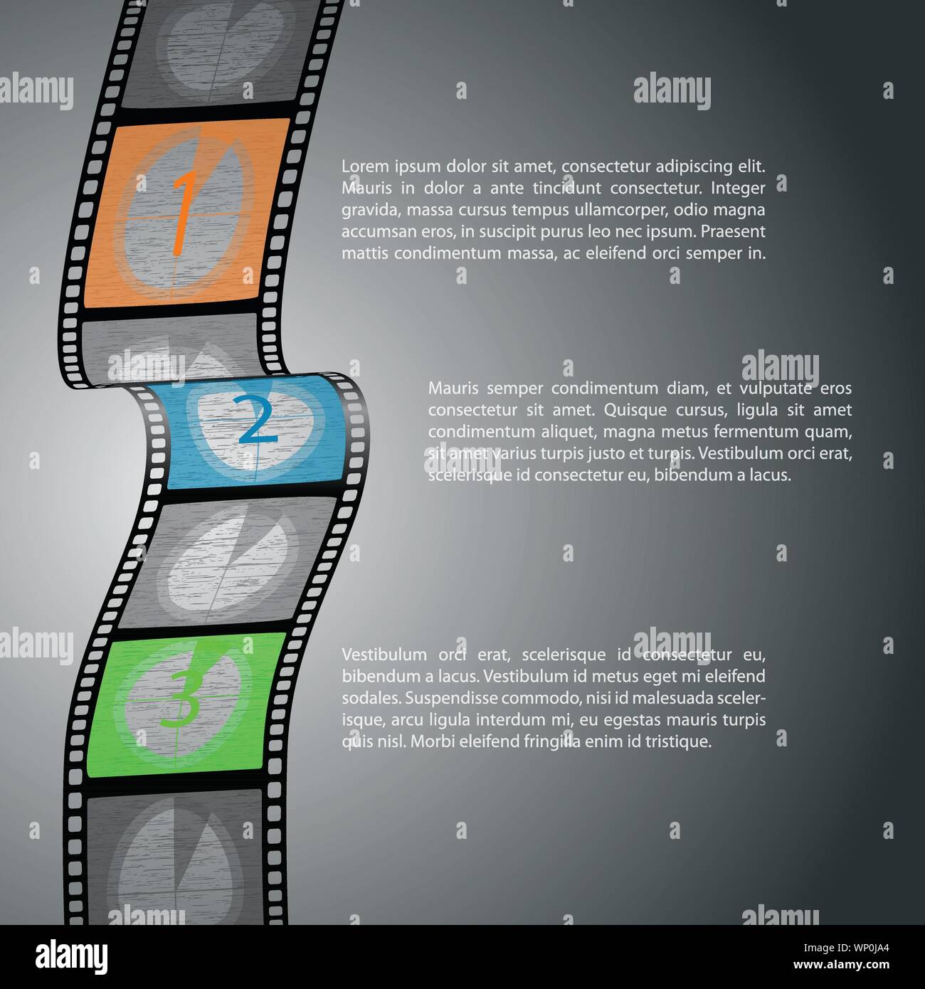 Countdown infographic design with film strip Stock Vector Image & Art ...