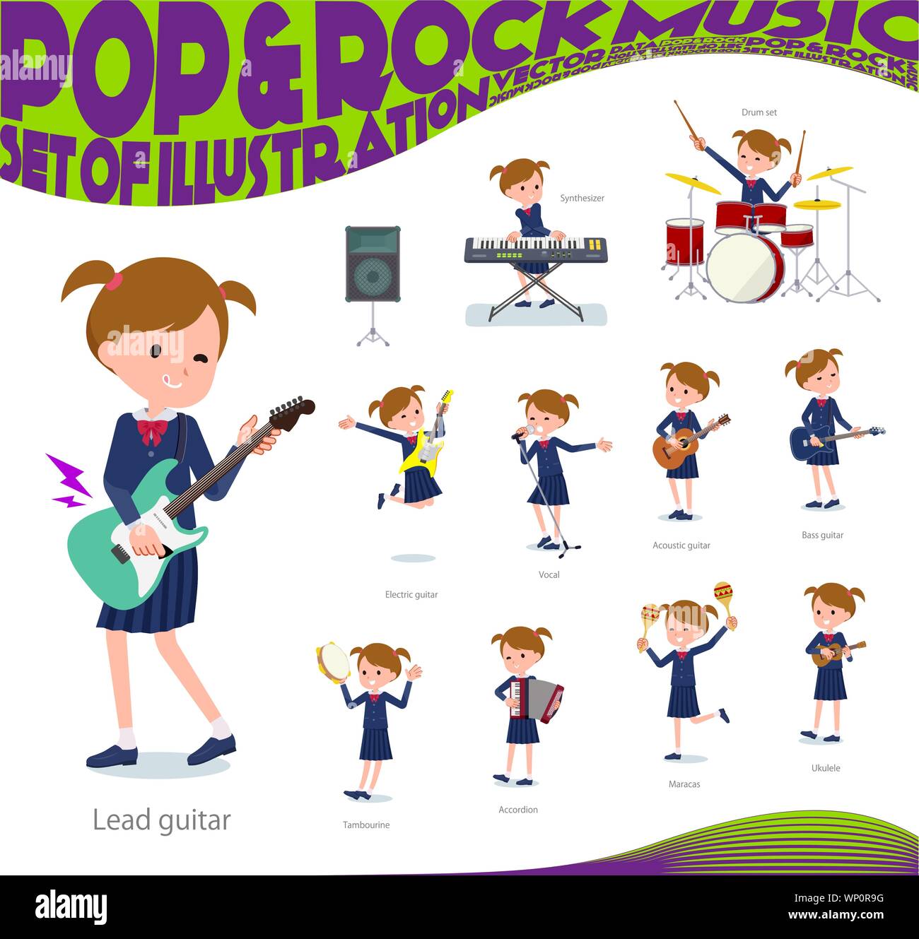 Girls rock band Stock Vector Images - Alamy