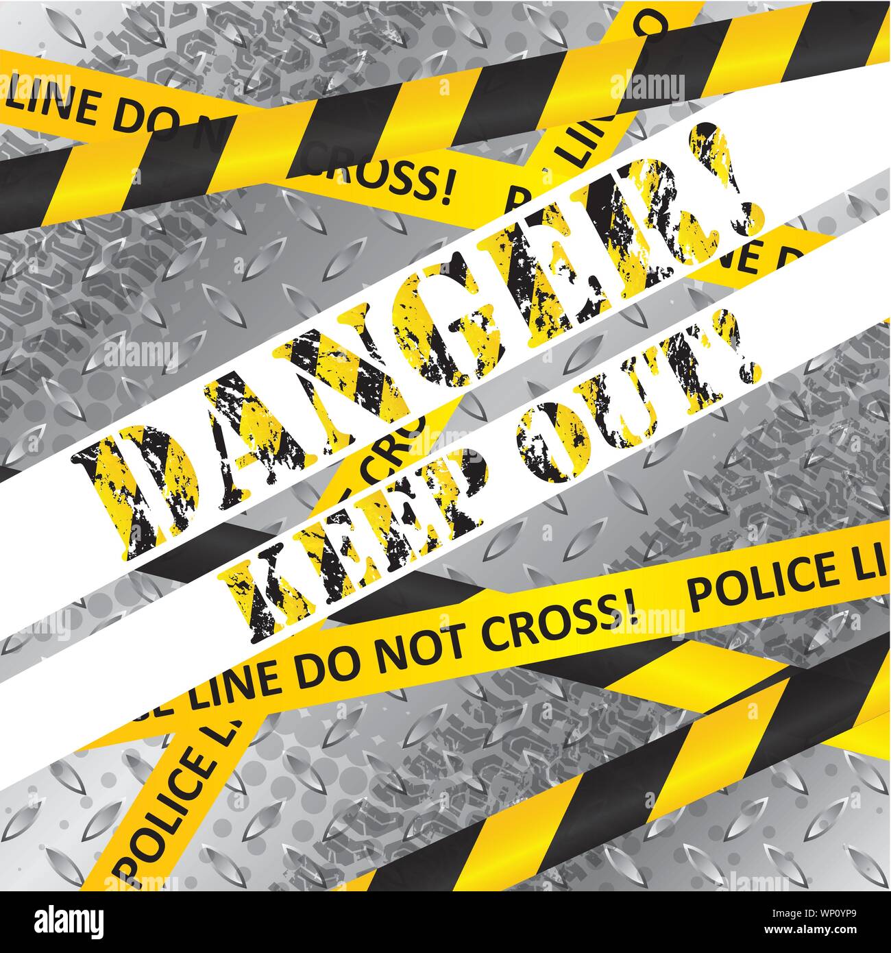 Abstract warning sign with industrial elements Stock Vector Image & Art ...