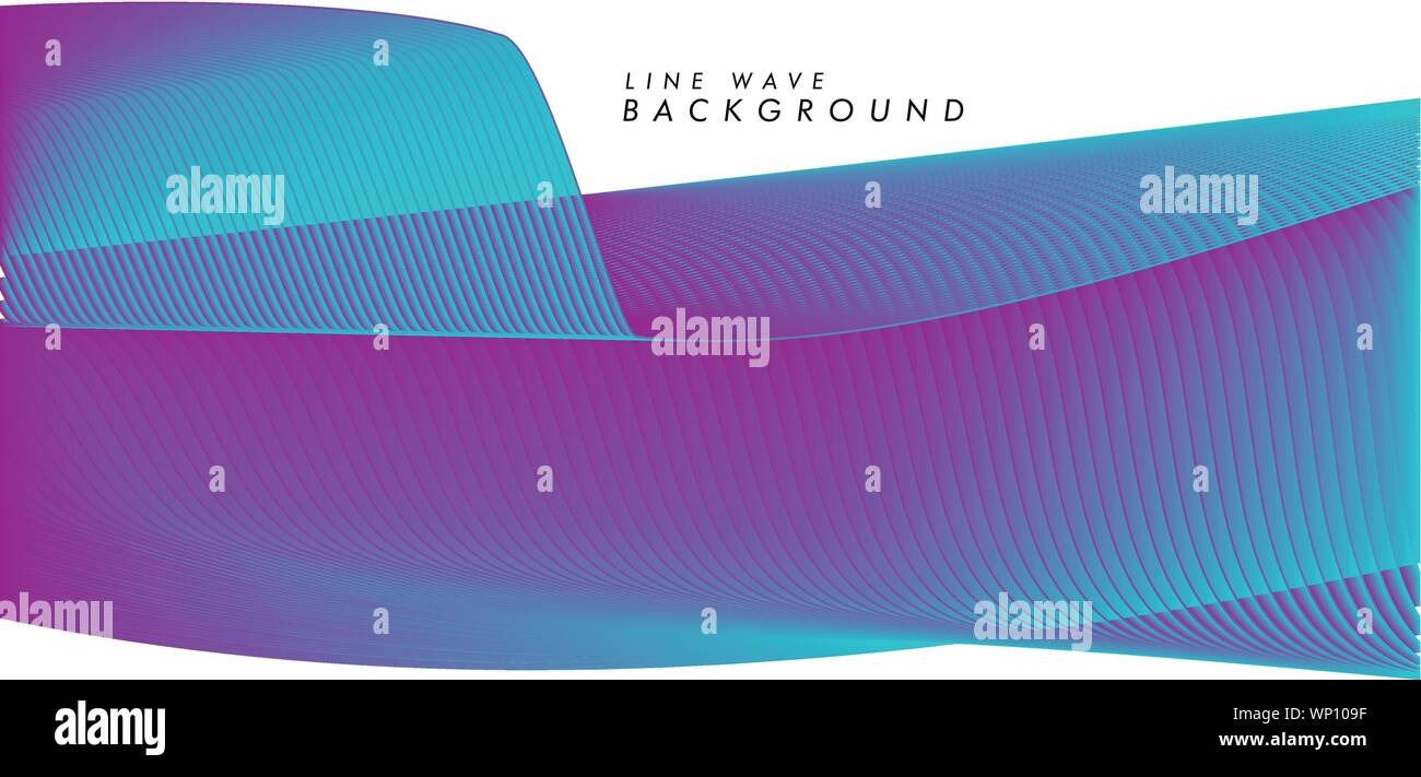 vector modern abstract blue line wave background in eps 10 Stock Vector ...