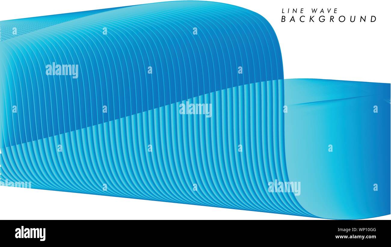 vector modern abstract blue line wave background in eps 10 Stock Vector ...
