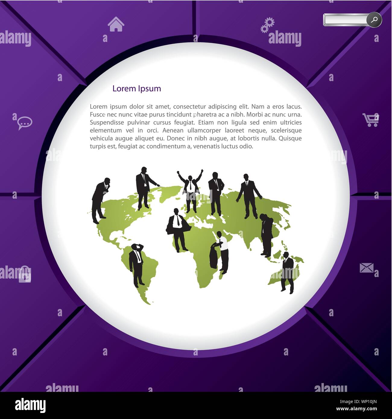 Cool new abstract webpage design with function buttons Stock Vector ...