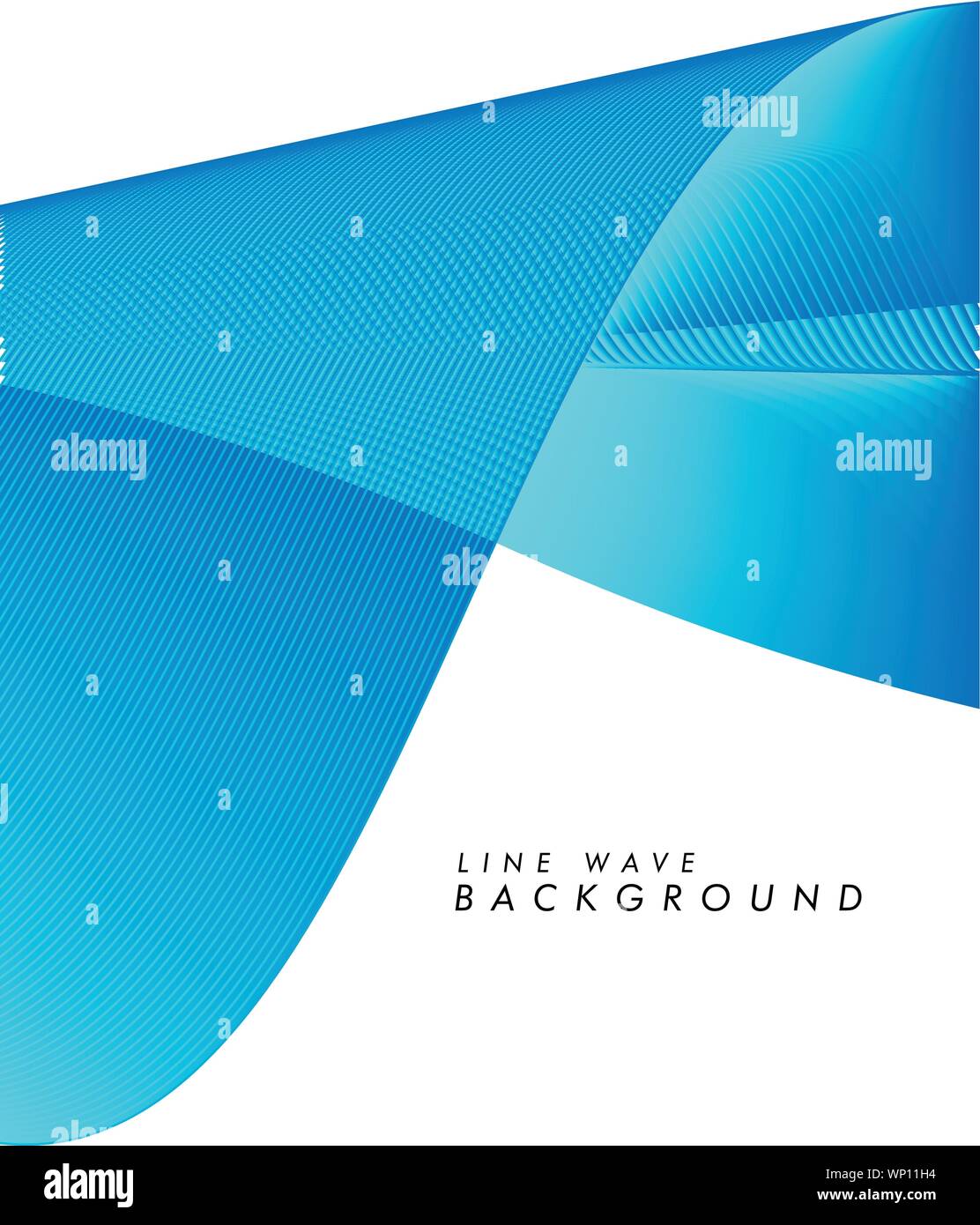vector modern abstract blue line wave background in eps 10 Stock Vector ...