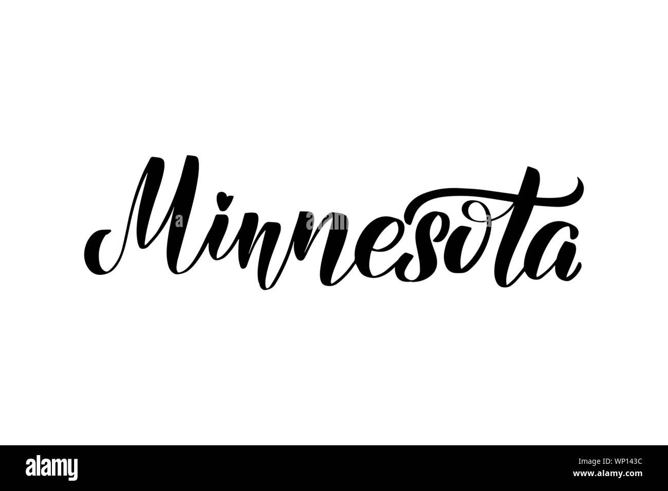 Minnesota state typography hi-res stock photography and images - Alamy