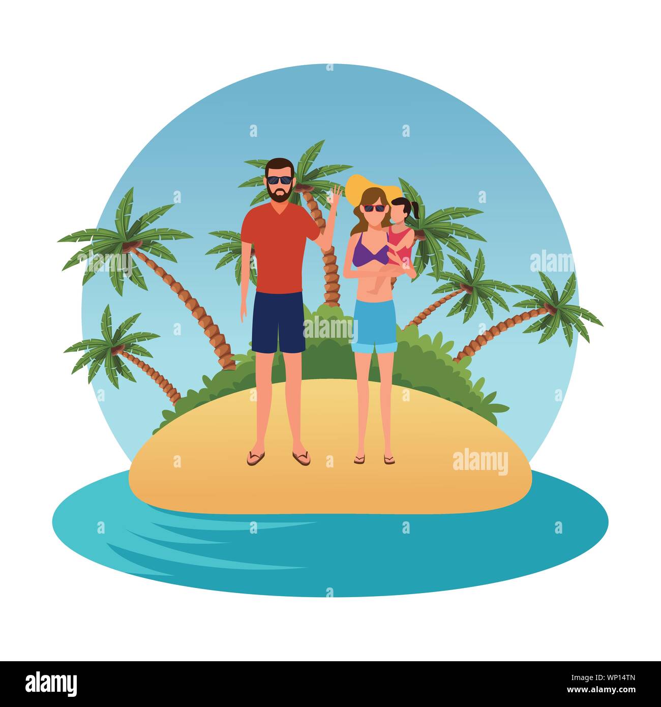Summer Vacation Cartoon