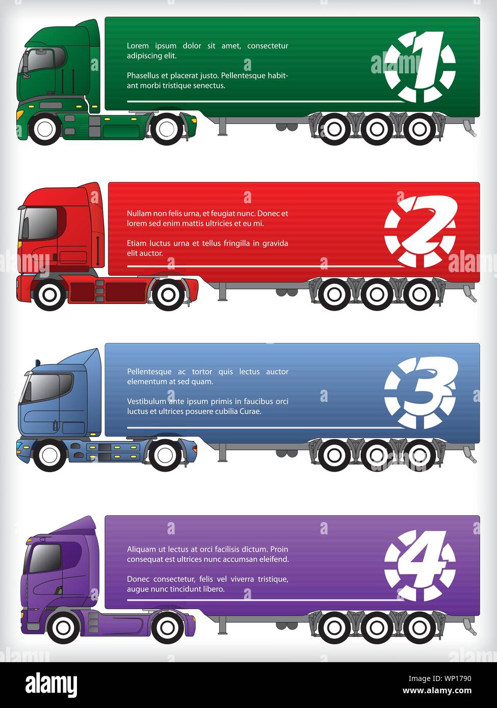 Cab over engine truck Stock Vector Images - Alamy