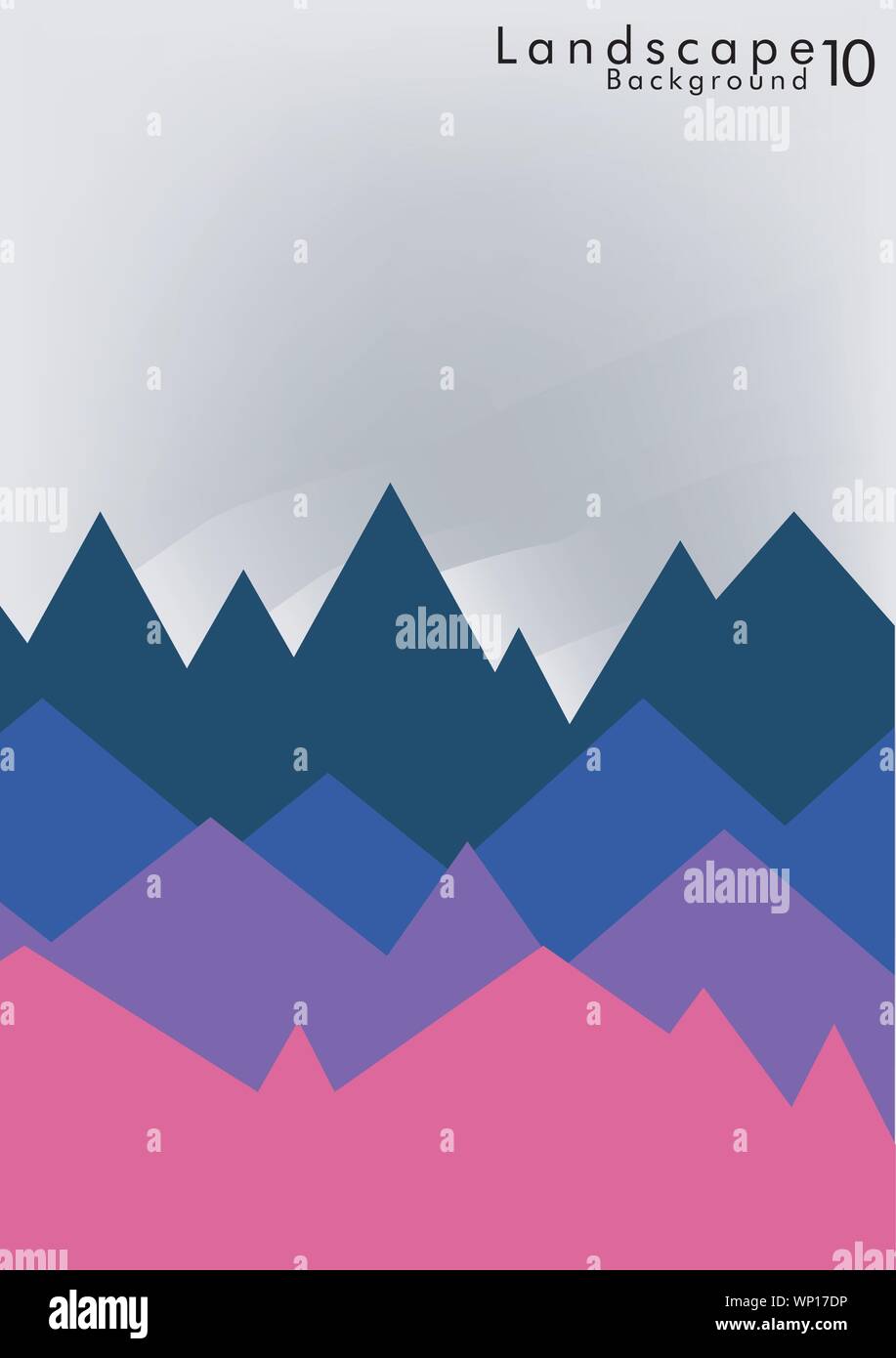 Vector Abstract Simple Landscape Background Stock Vector Image & Art ...