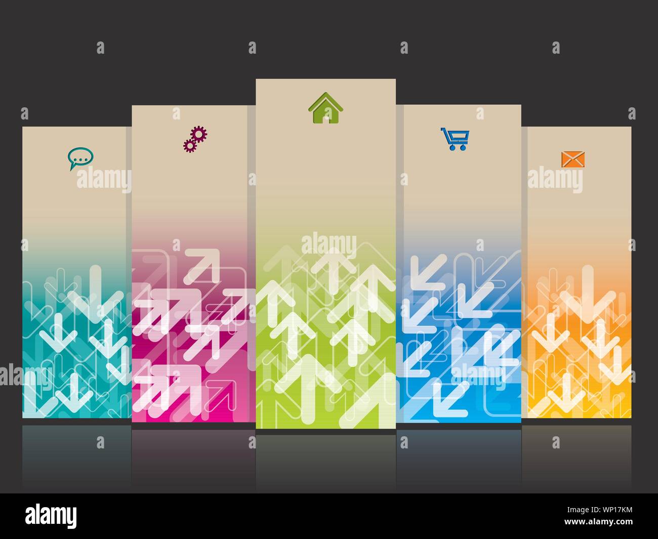 Website template design with standing labels Stock Vector Image & Art ...