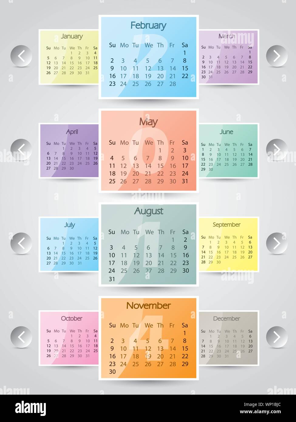 2014 calendar design with frames Stock Vector Image & Art - Alamy