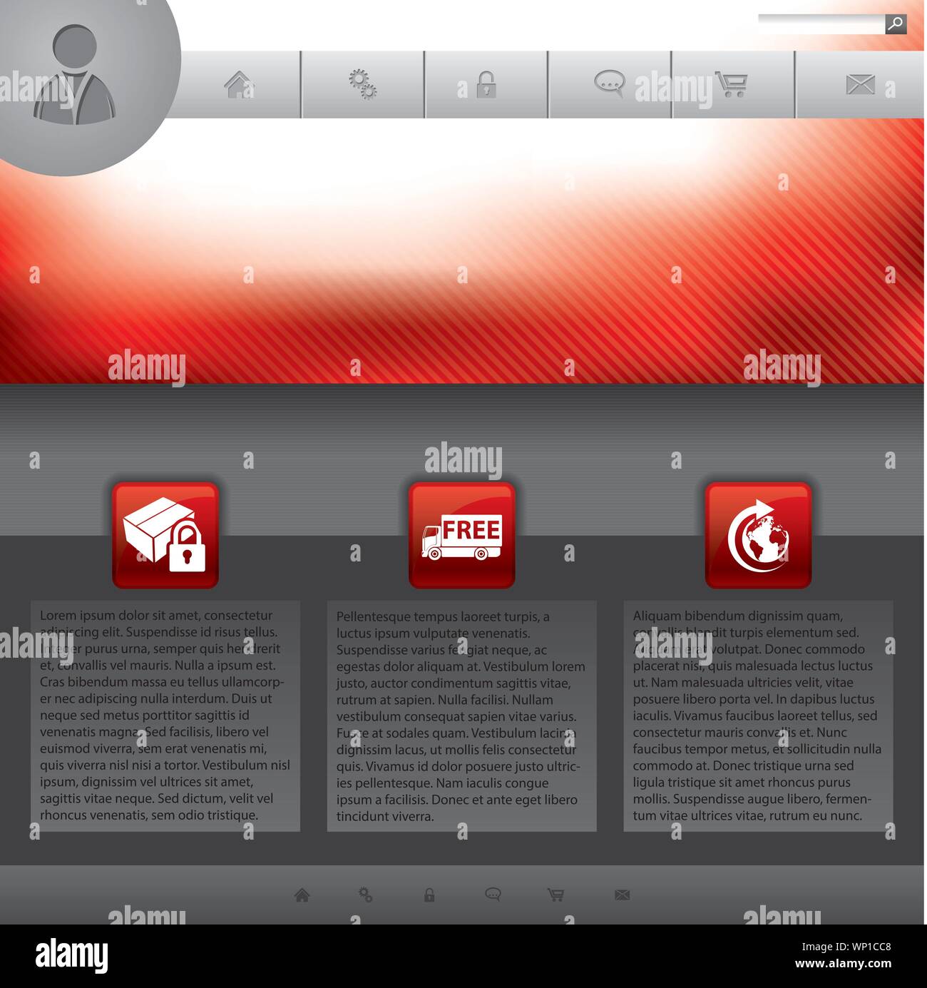 Simplistic website template Stock Vector Image & Art - Alamy