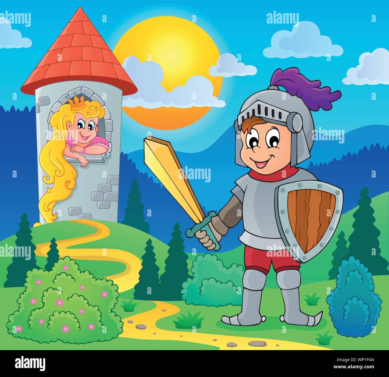 Knight theme image 2 Stock Vector Image & Art - Alamy
