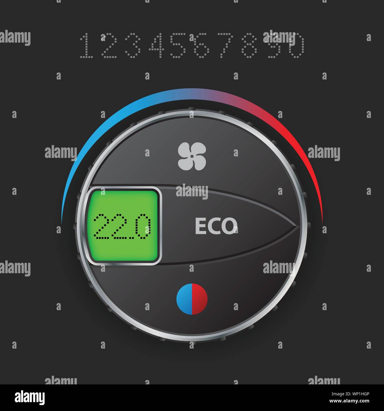 AC control with editable lcd Stock Vector Image & Art - Alamy