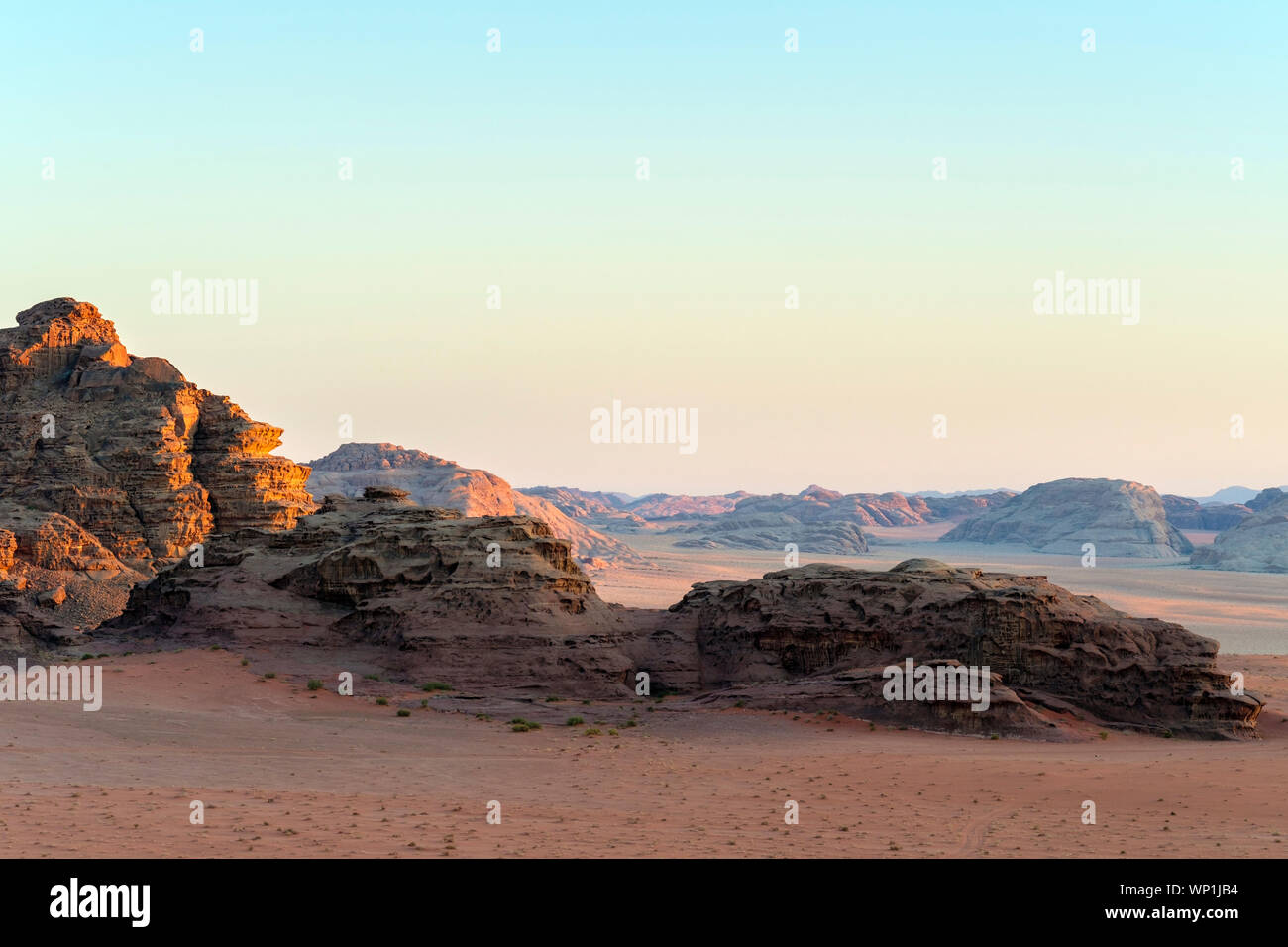 Jordan, Aqaba Governorate, Wadi Rum. Wadi Rum Protected Area, UNESCO ...