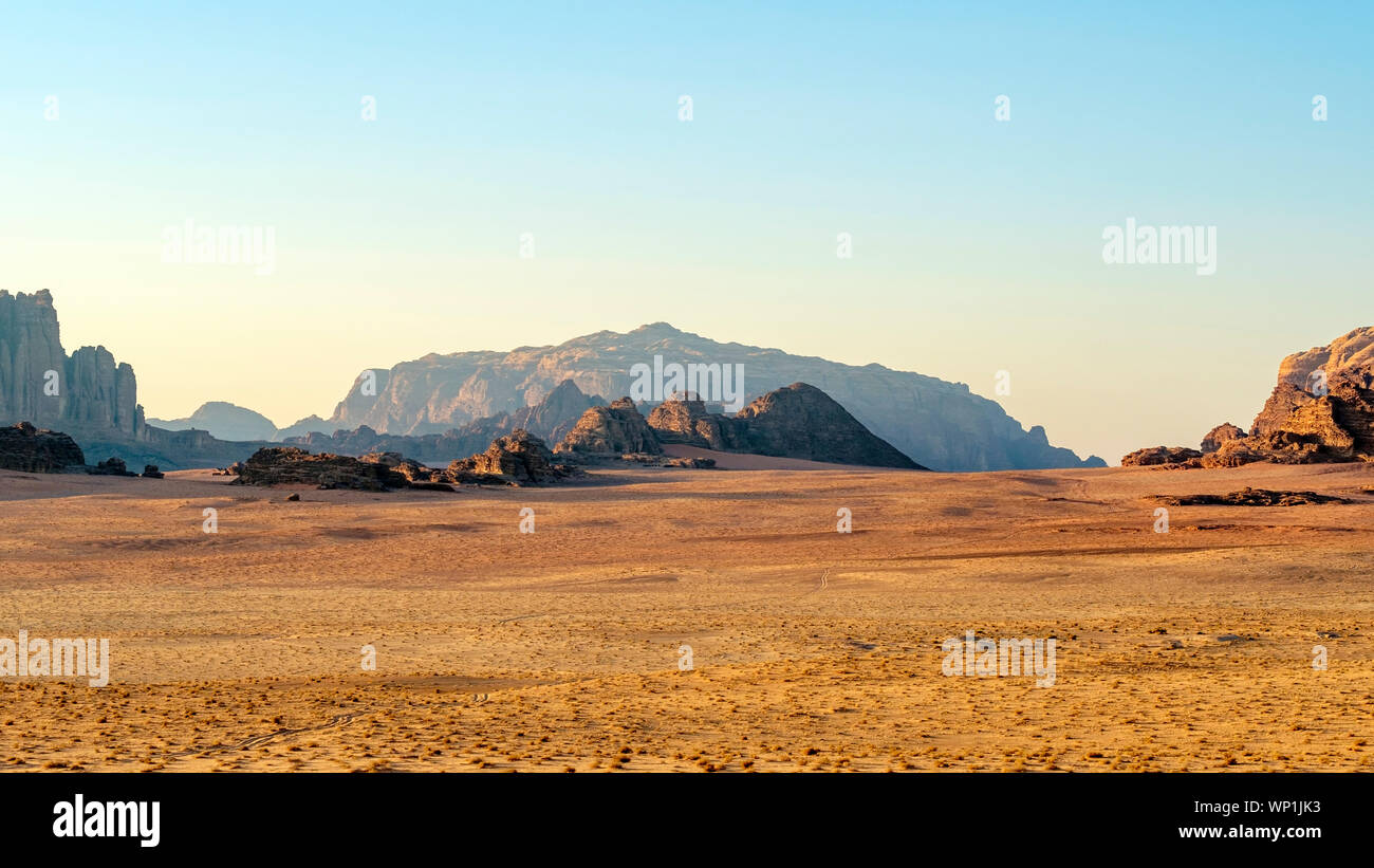 Jordan, Aqaba Governorate, Wadi Rum. Wadi Rum Protected Area, UNESCO ...