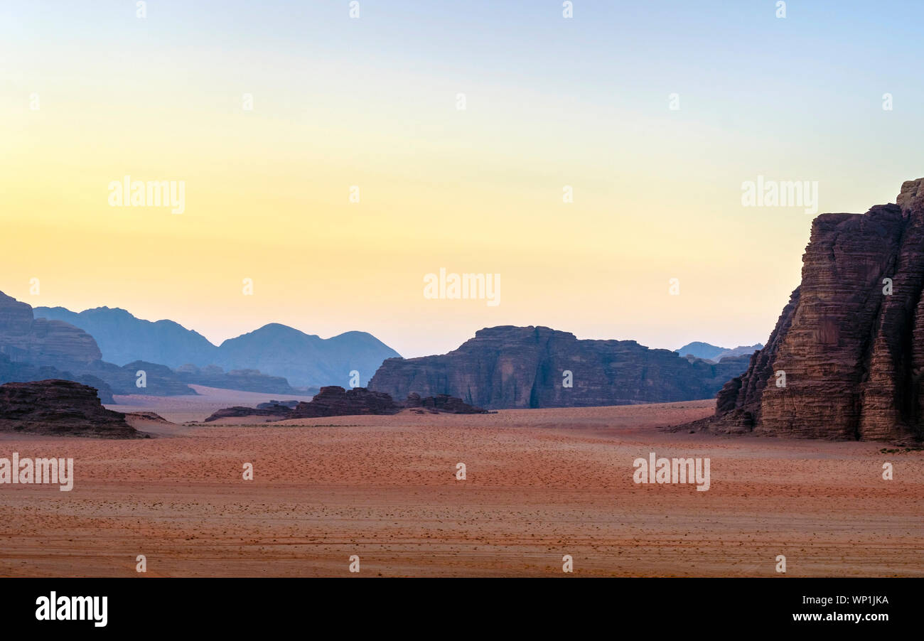 Jordan, Aqaba Governorate, Wadi Rum. Wadi Rum Protected Area, UNESCO ...