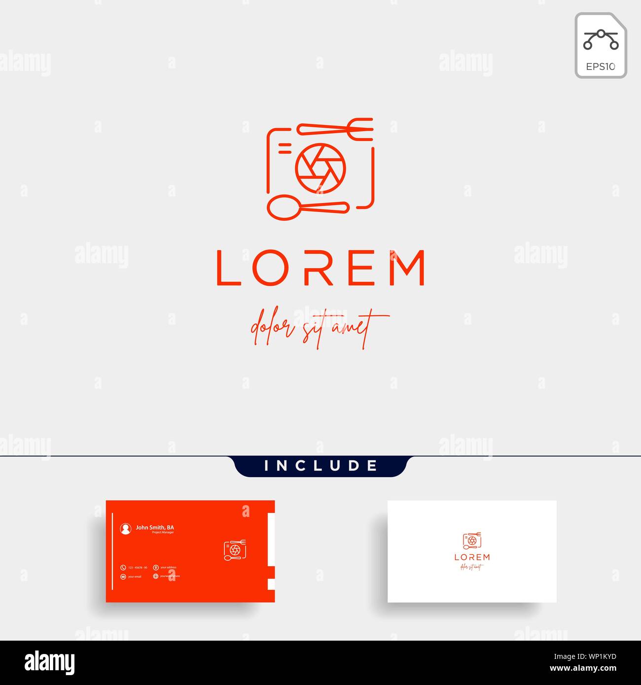 Camera Food Logo Template Vector Icon Design Stock Vector Image & Art ...