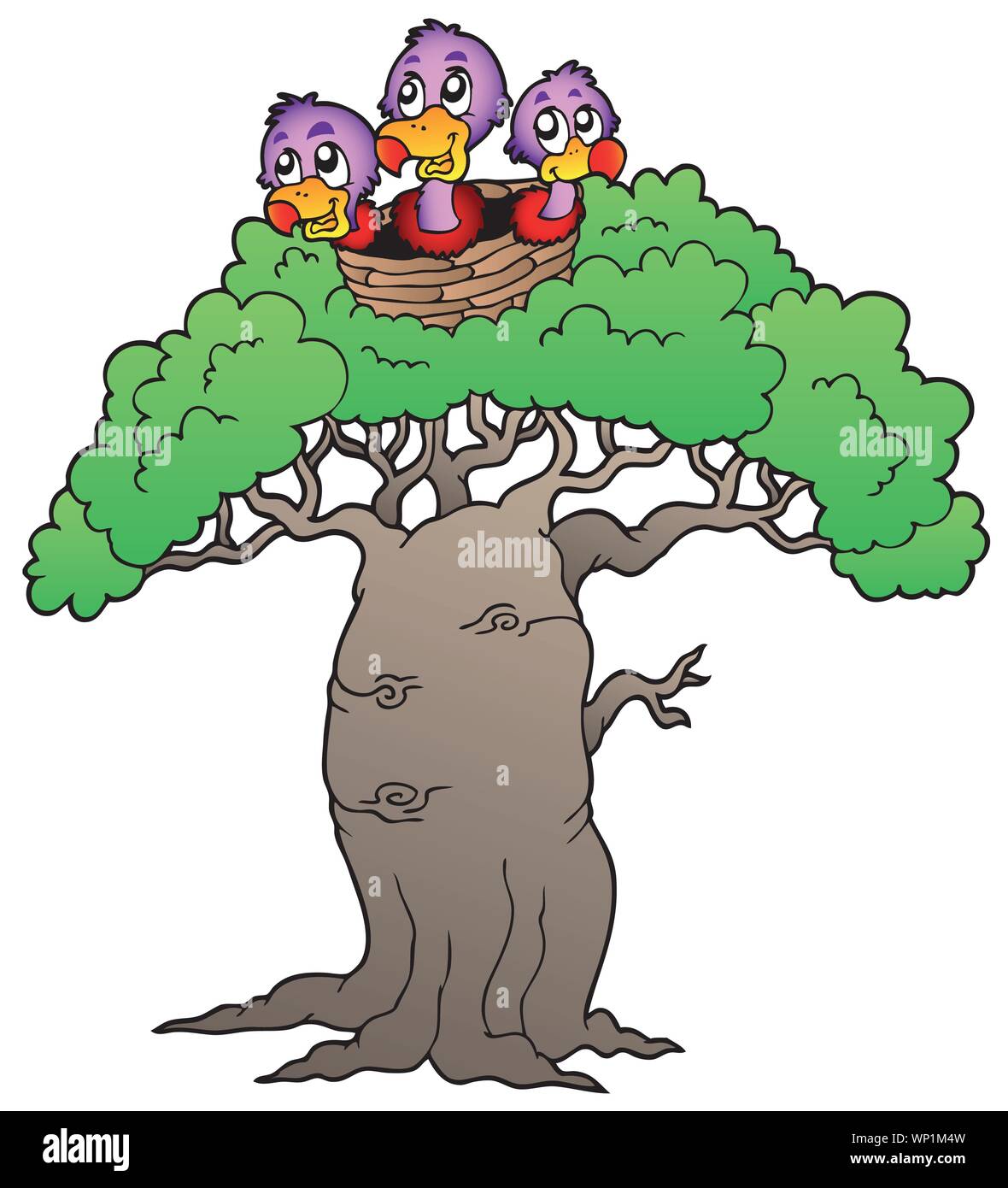 Drawing small bird nest Cut Out Stock Images & Pictures - Alamy