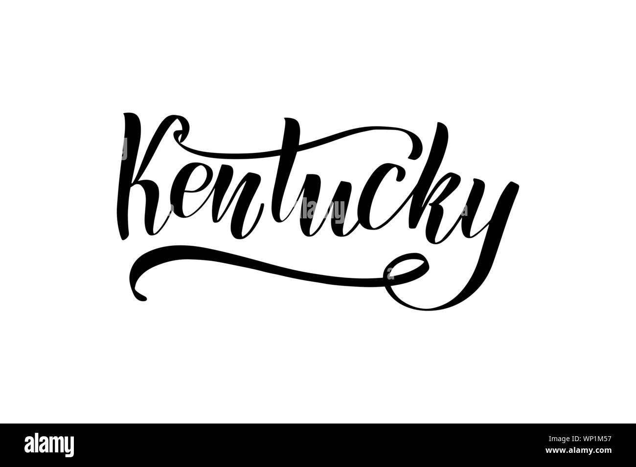 Kentucky map typography hi-res stock photography and images - Alamy