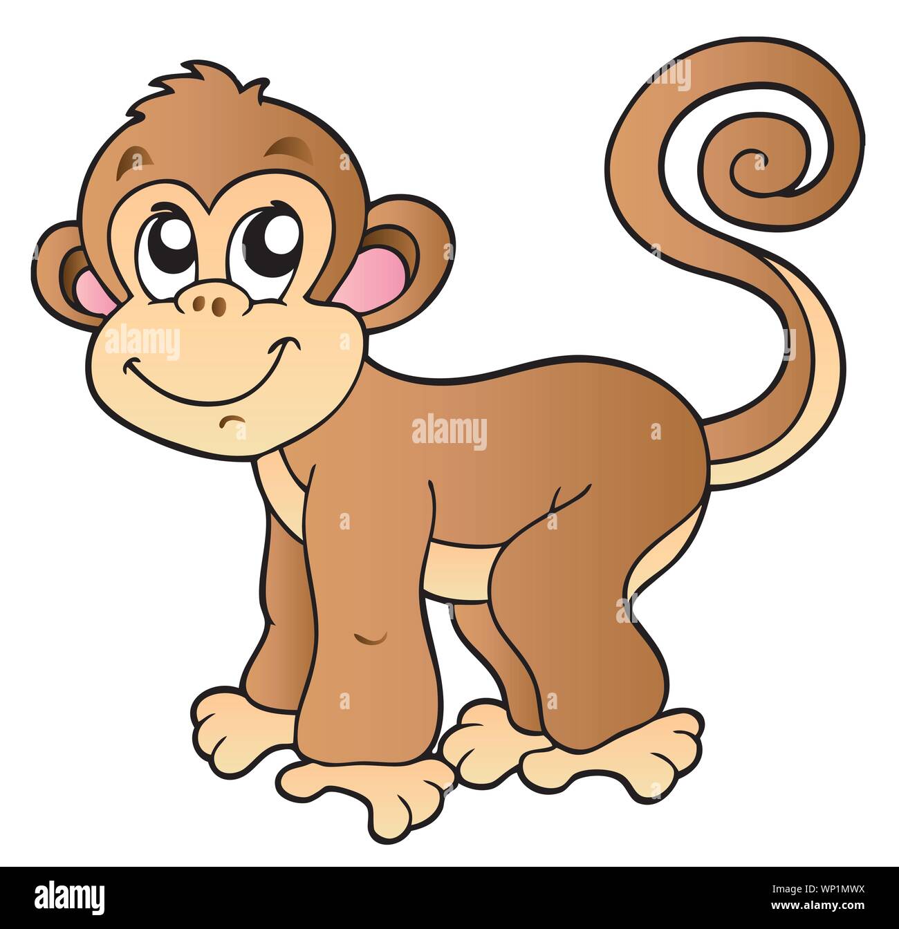 Cute small monkey Stock Vector Image & Art - Alamy