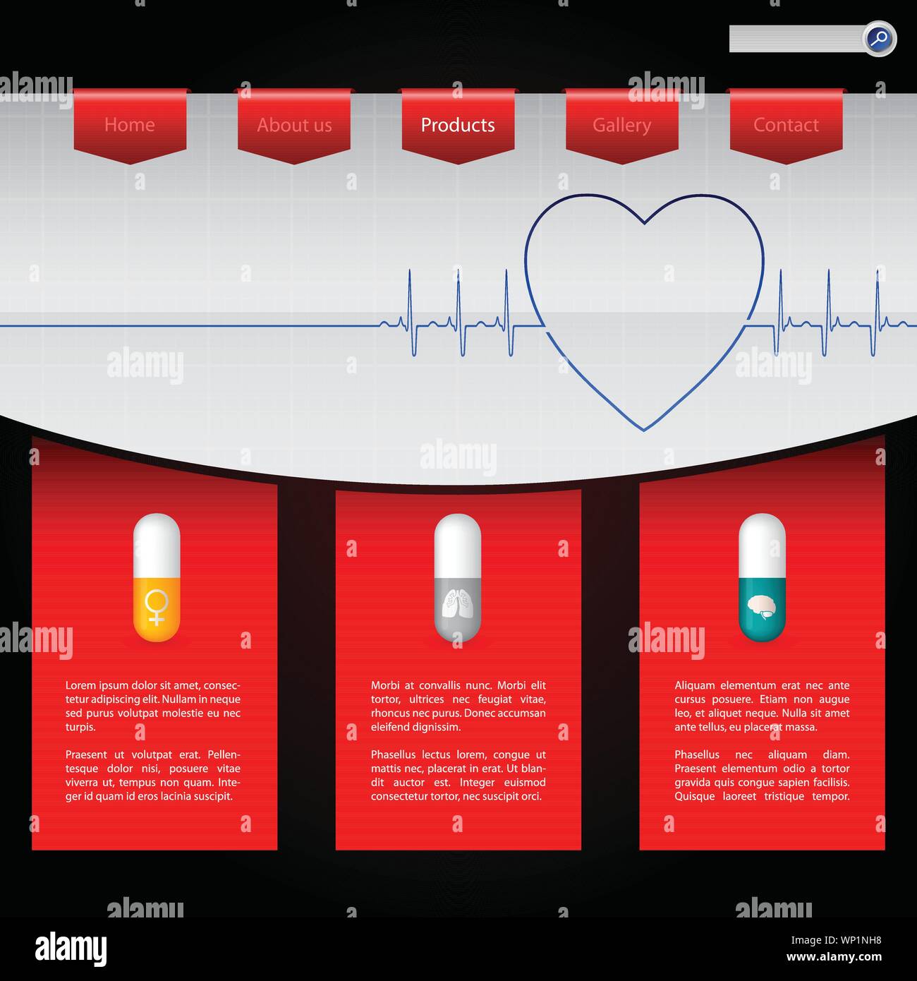 Pharmacy website template design Stock Vector Image & Art - Alamy