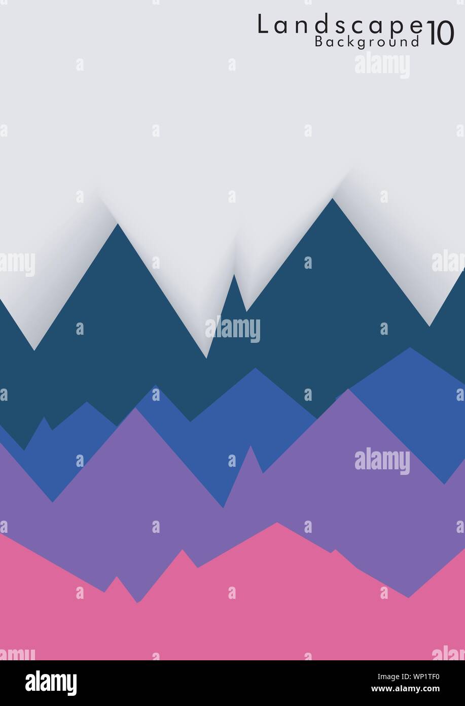 Vector Abstract Simple Landscape Background Stock Vector Image & Art ...