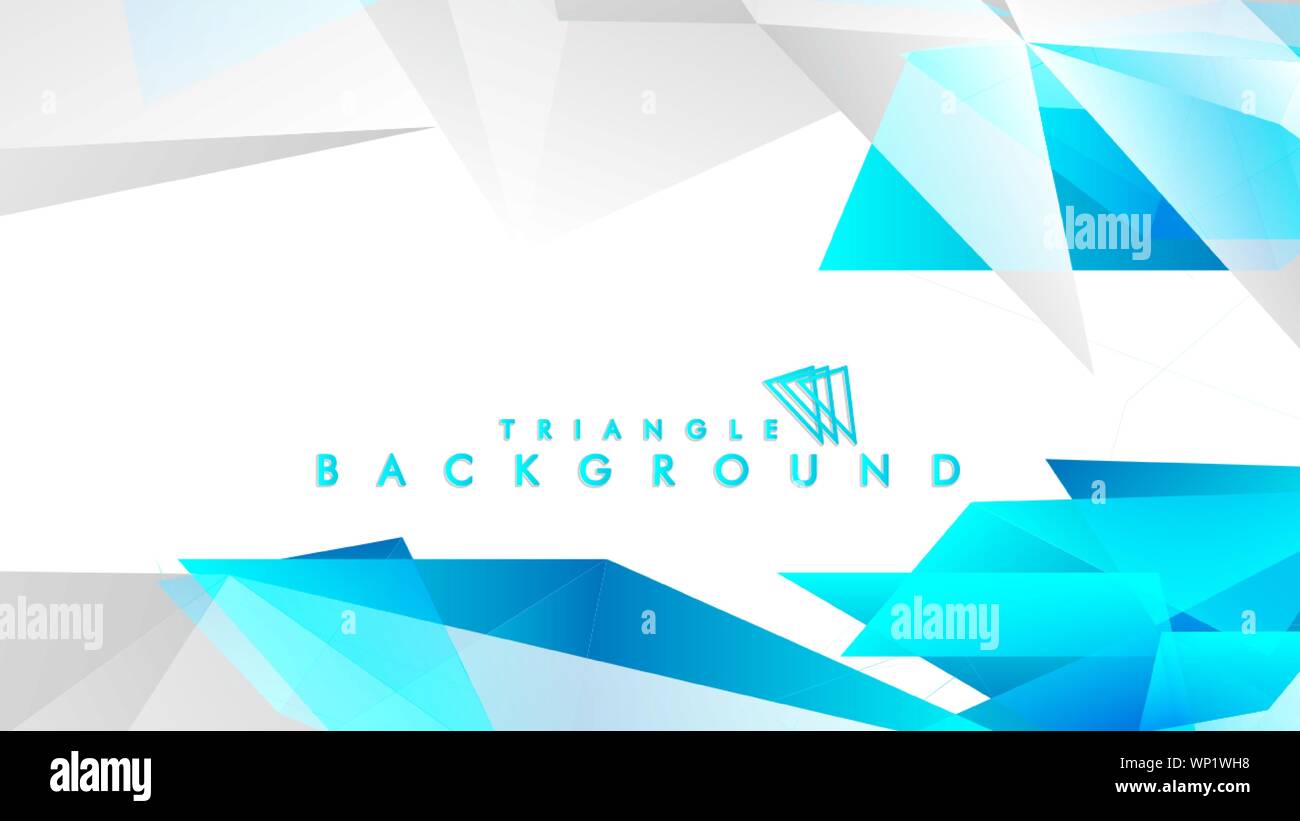 Background of the abstract vector of blue and gray triangles. Vector ...