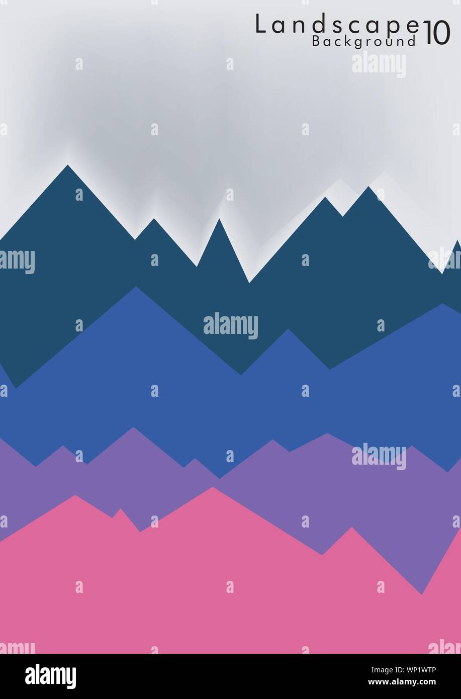 Vector Abstract Simple Landscape Background Stock Vector Image & Art ...