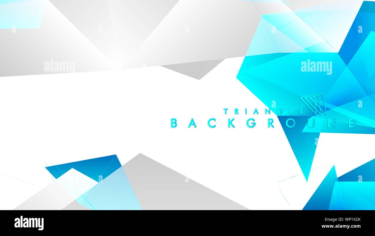 Background of the abstract vector of blue and gray triangles. Vector ...