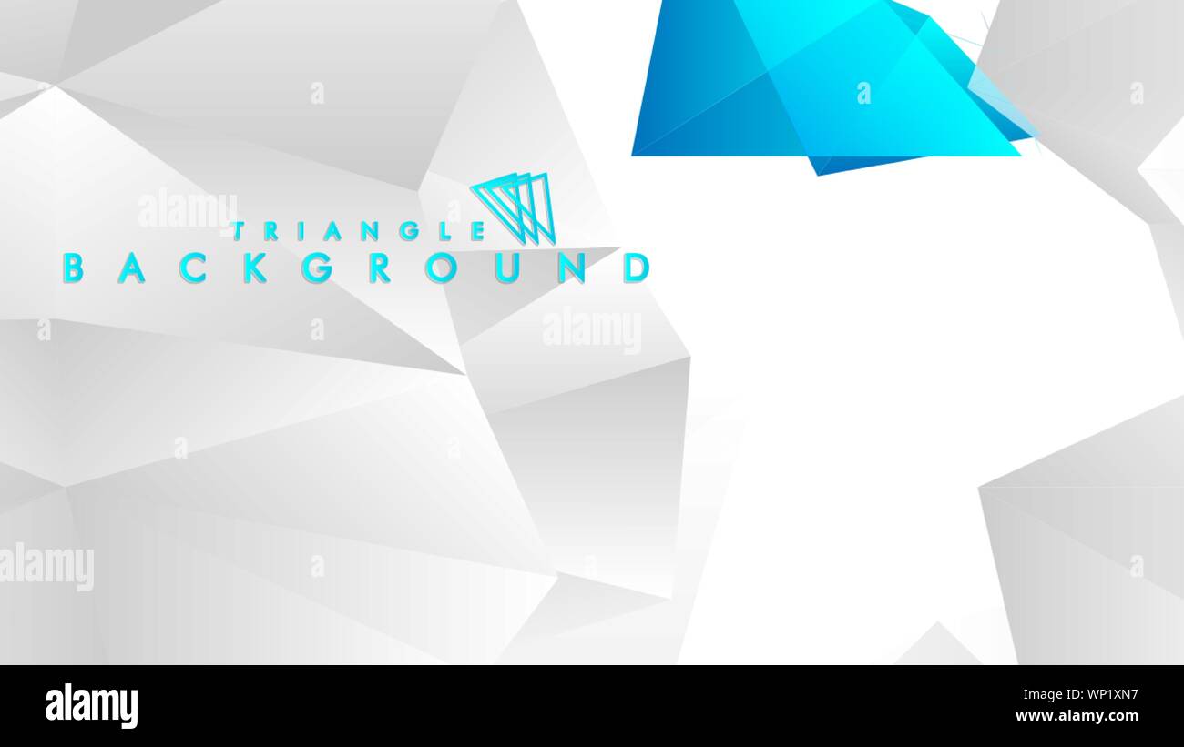 Background of the abstract vector of blue and gray triangles. Vector ...