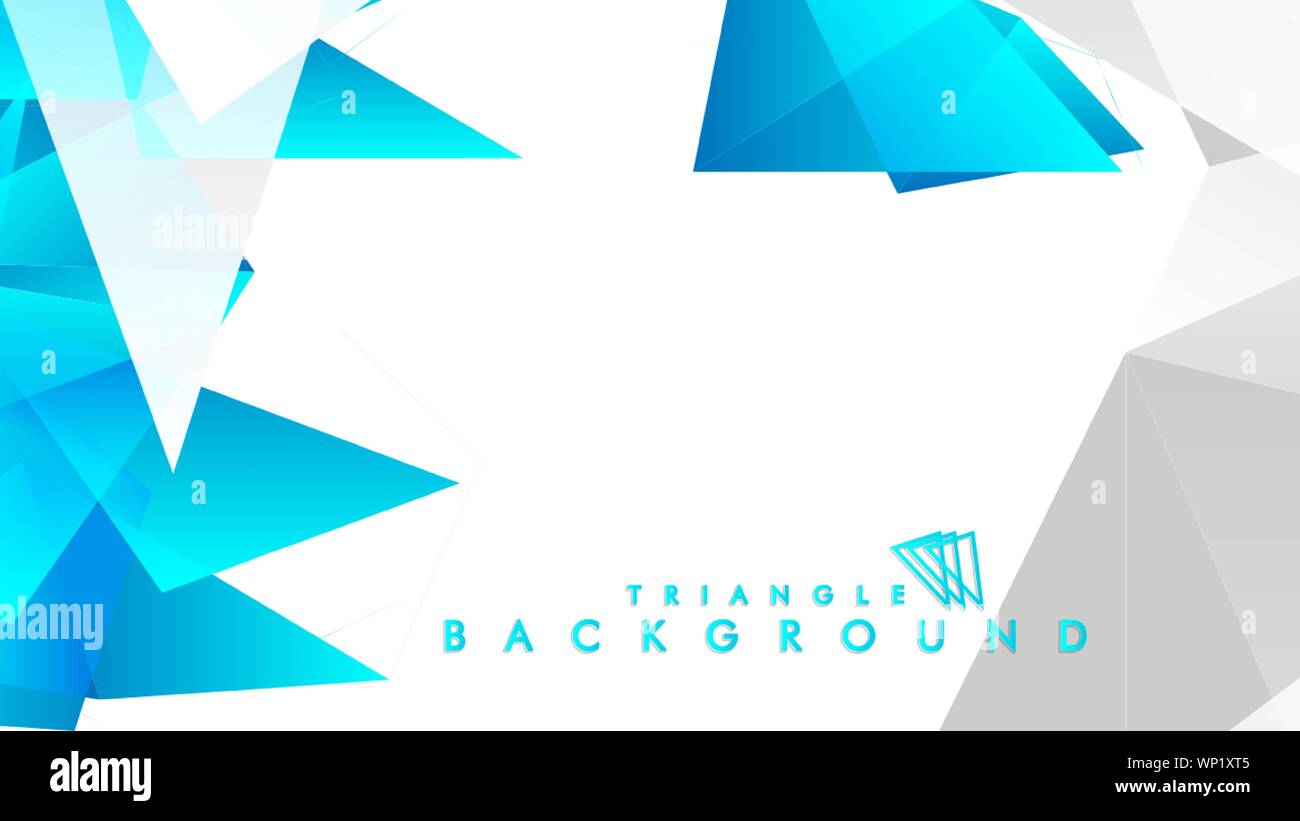 Background of the abstract vector of blue and gray triangles. Vector ...