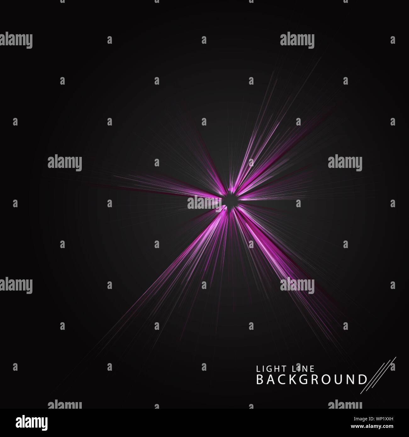 Colorful fireworks radiating, lines. Vector illustration.Dynamic style ...