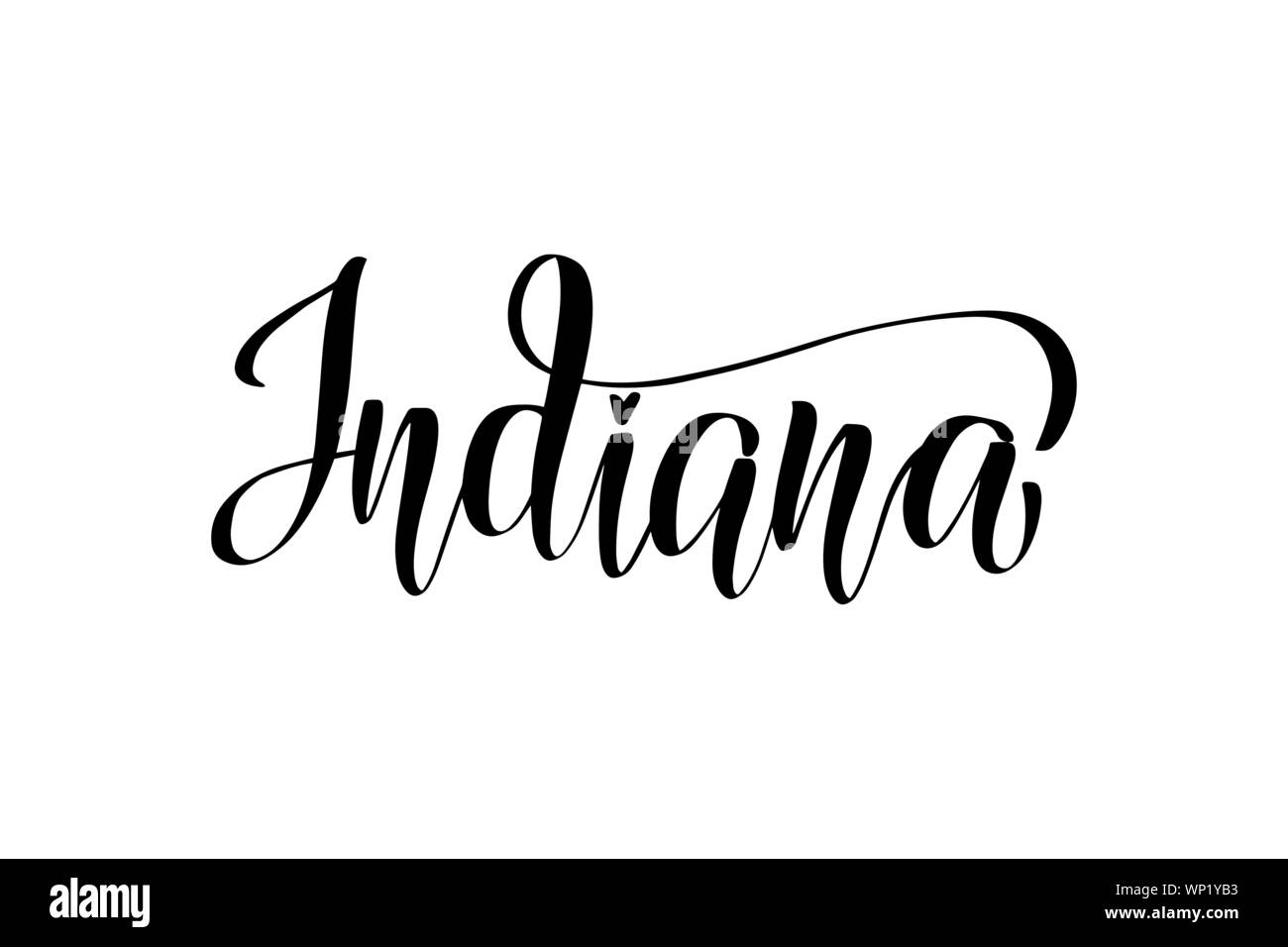 brush lettering Indiana Stock Vector Image & Art - Alamy