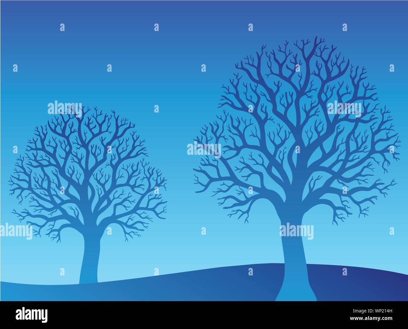 Misty tree countryside Stock Vector Images - Alamy