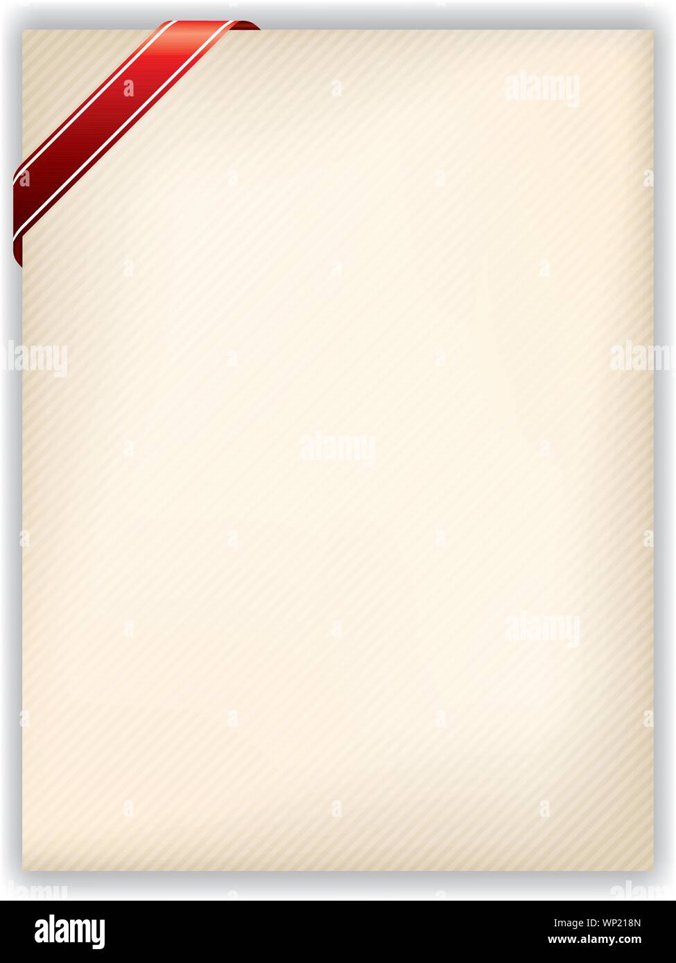 Striped note with striped red ribbon Stock Vector Image & Art - Alamy