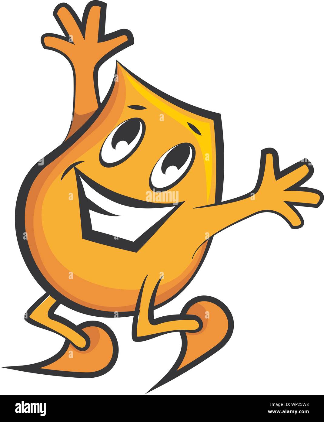 Cartoon character blinky happy jump Stock Vector Images - Alamy