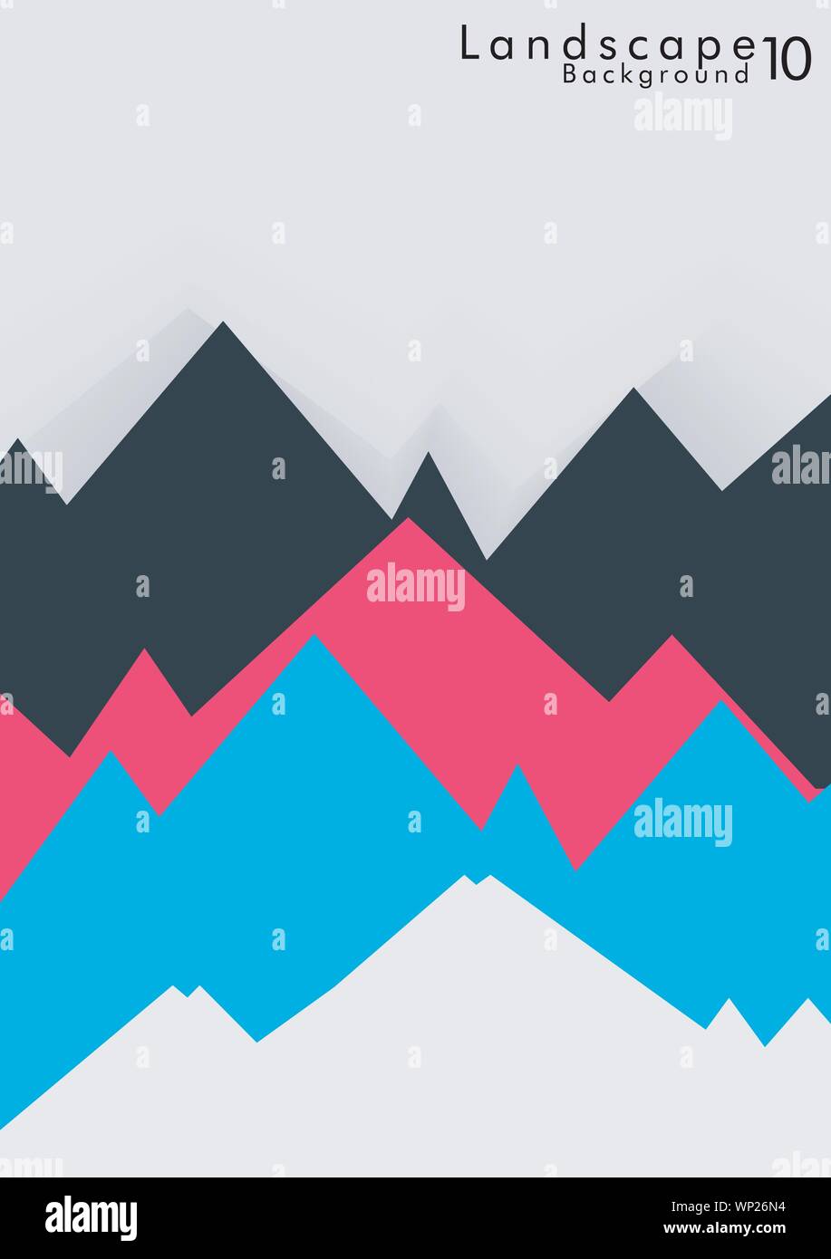 Vector Abstract Simple Landscape Background Stock Vector Image & Art ...