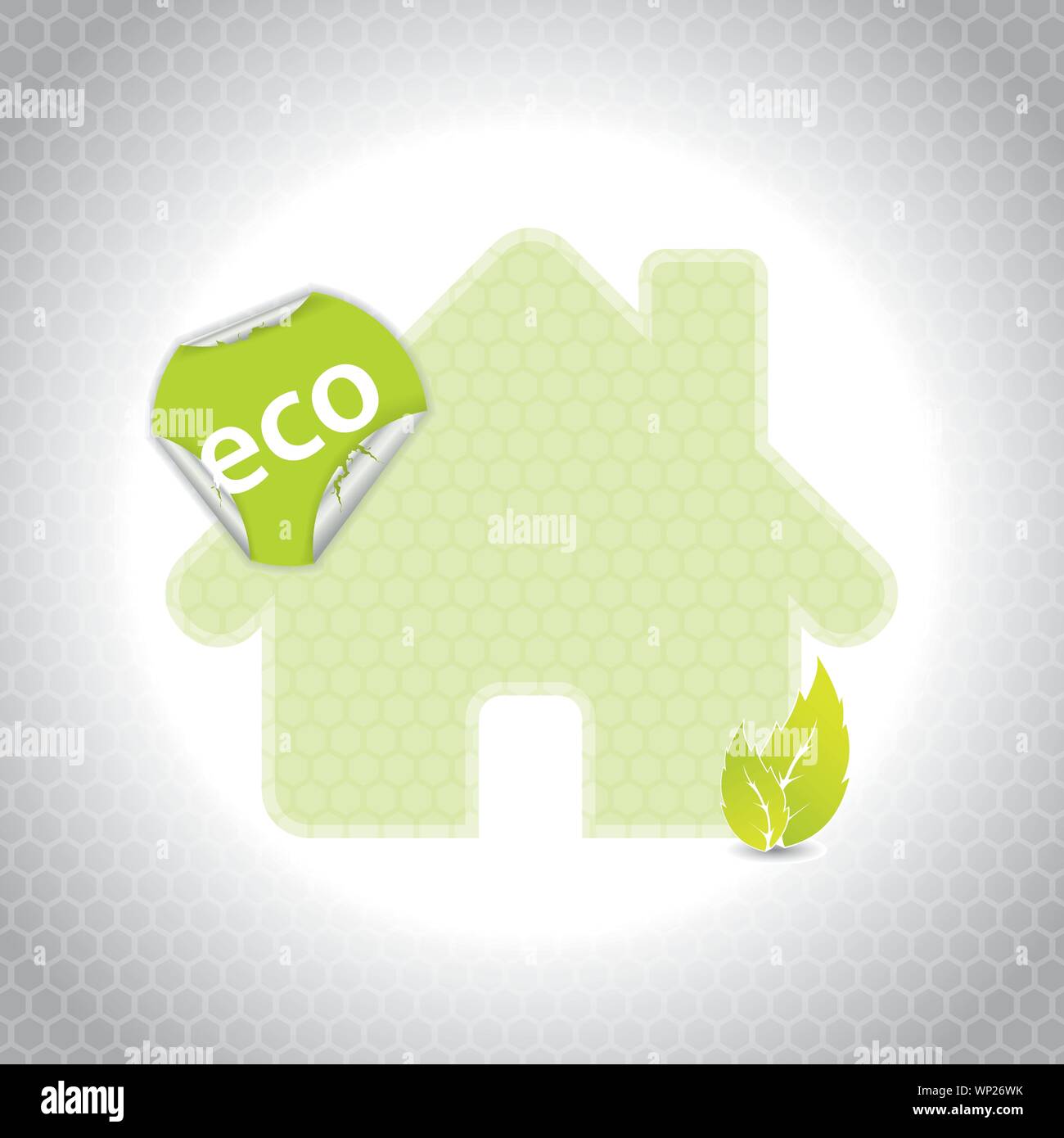 Eco house design with sticker Stock Vector Image & Art - Alamy