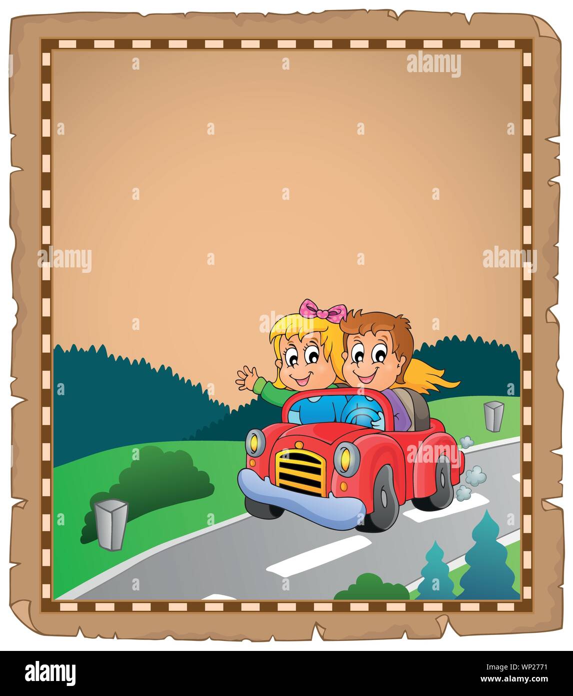 Travel smile woman in Stock Vector Images - Alamy