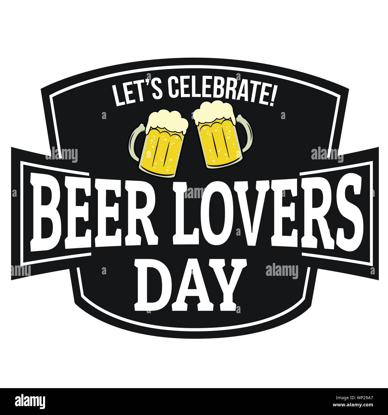 Beer lovers day sign or stamp on white background, vector illustration ...