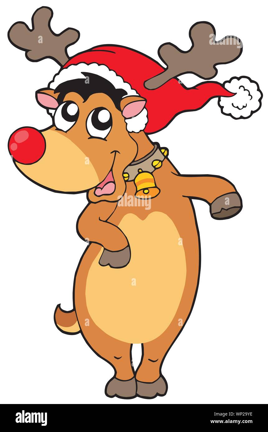 Christmas reindeers clipart hi-res stock photography and images - Alamy