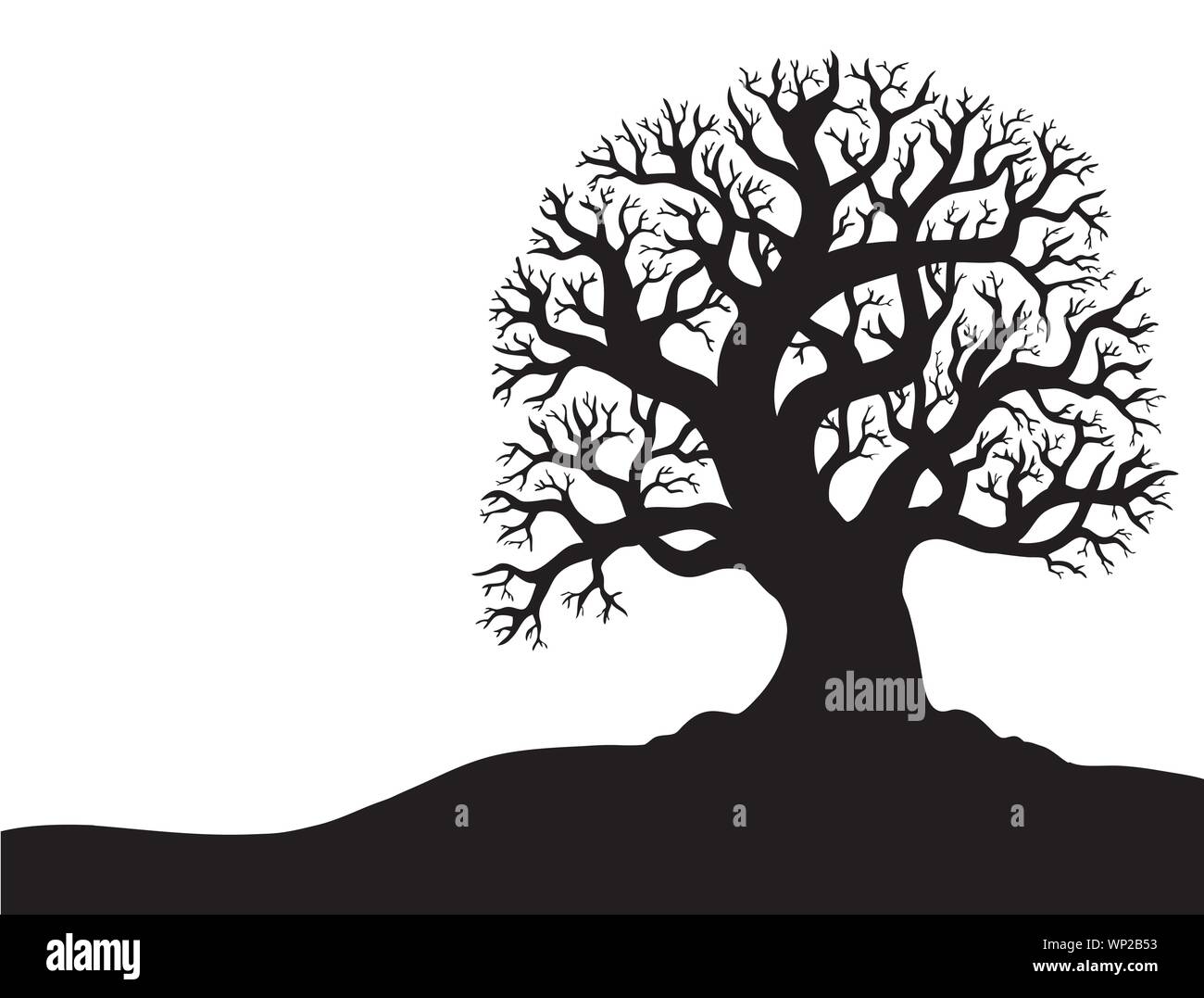 Silhouette of tree without leaf 1 Stock Vector Image & Art - Alamy