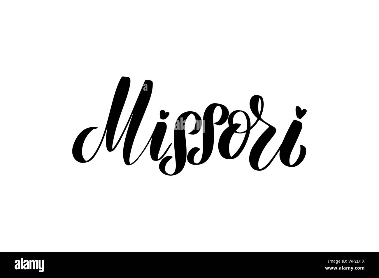 handwritten lettering Missouri Stock Vector Image & Art - Alamy
