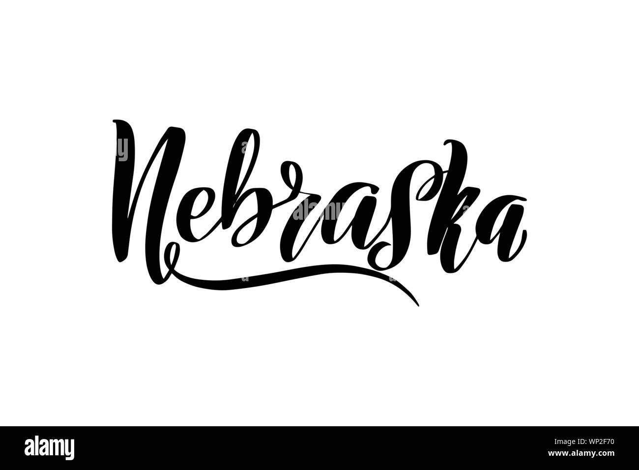 brush lettering Nebraska Stock Vector Image & Art - Alamy