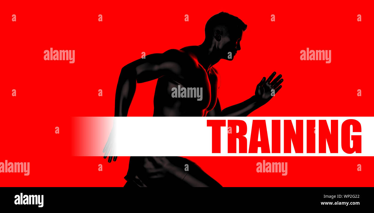 Training Concept with Fit Man Running Lifestyle Stock Photo - Alamy