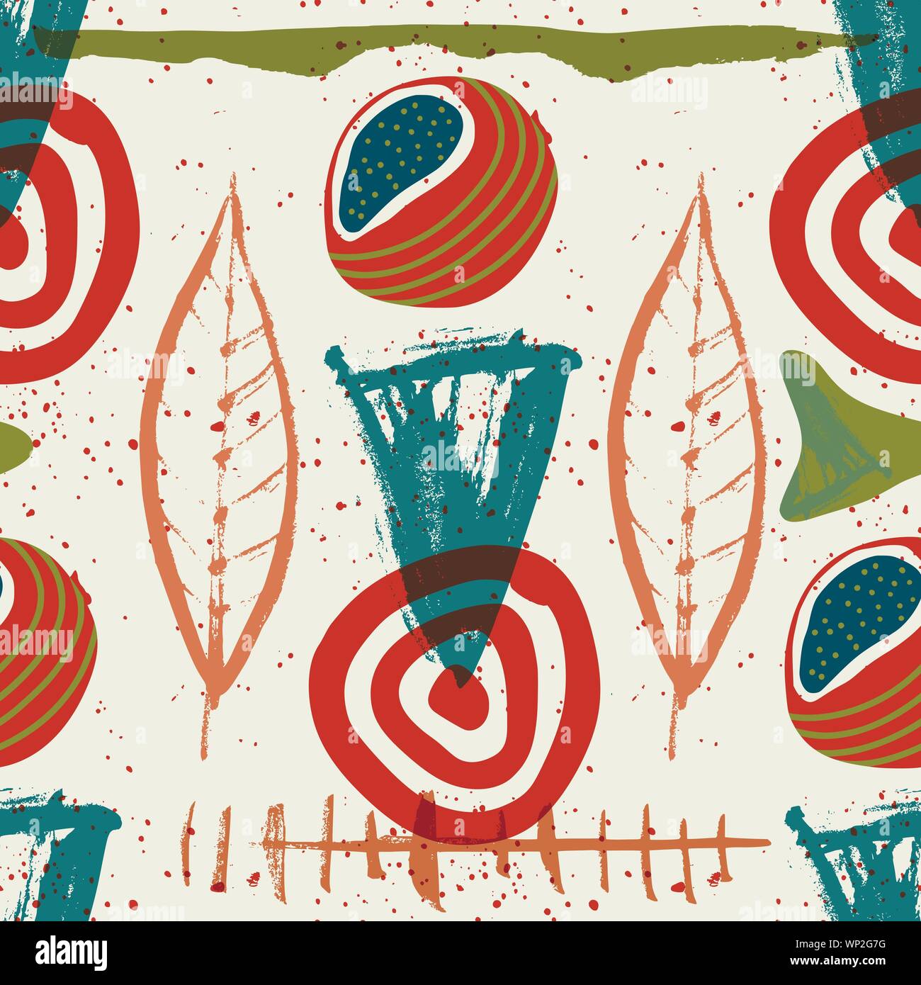 Floral seamless pattern. Abstract vector illustration with hawai ...