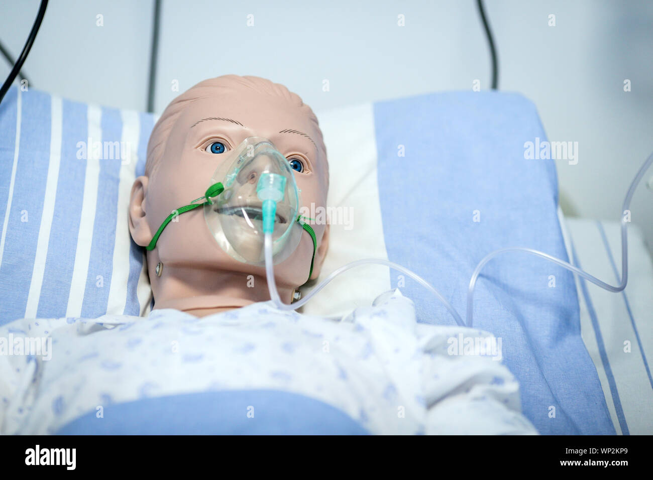 Plastic dummy in the role of a patient used for nurses and medics ...