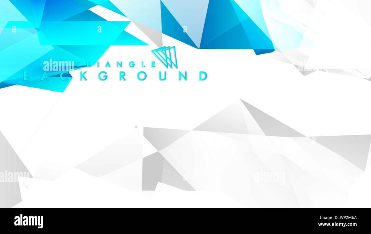 Background of the abstract vector of blue and gray triangles. Vector ...