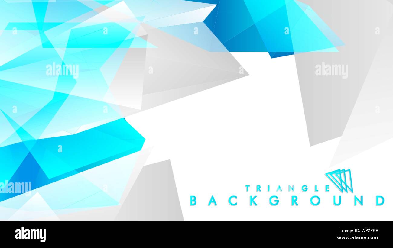 Background of the abstract vector of blue and gray triangles. Vector ...