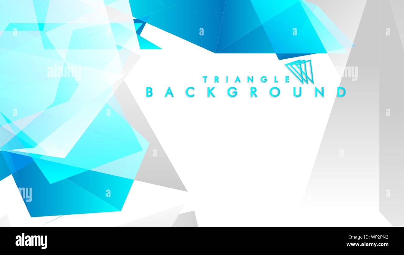 Background of the abstract vector of blue and gray triangles. Vector ...